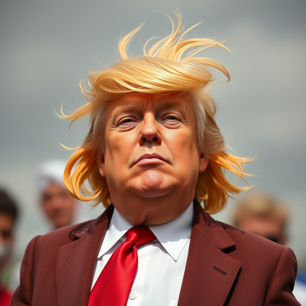 Donald Trump As An Oompa Loompa, | AI Vector Graphic